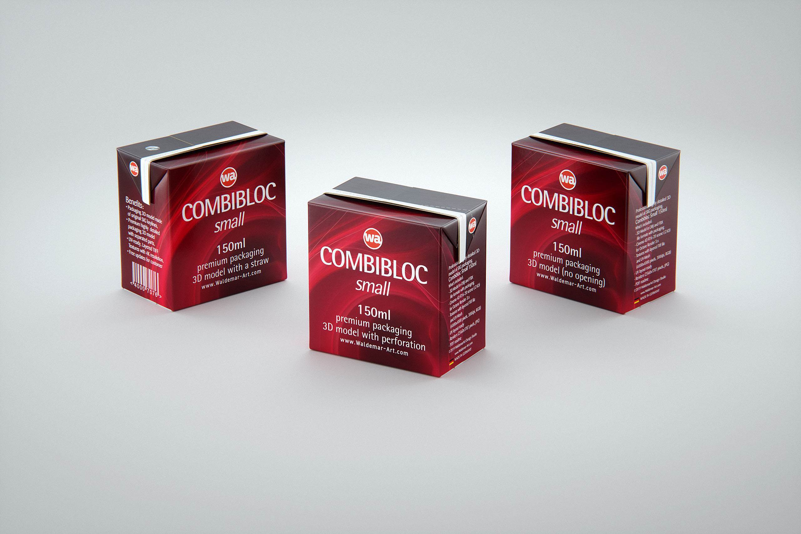 SIG CombiBloc Small 150ml with perforation and a straw hole packaging ...