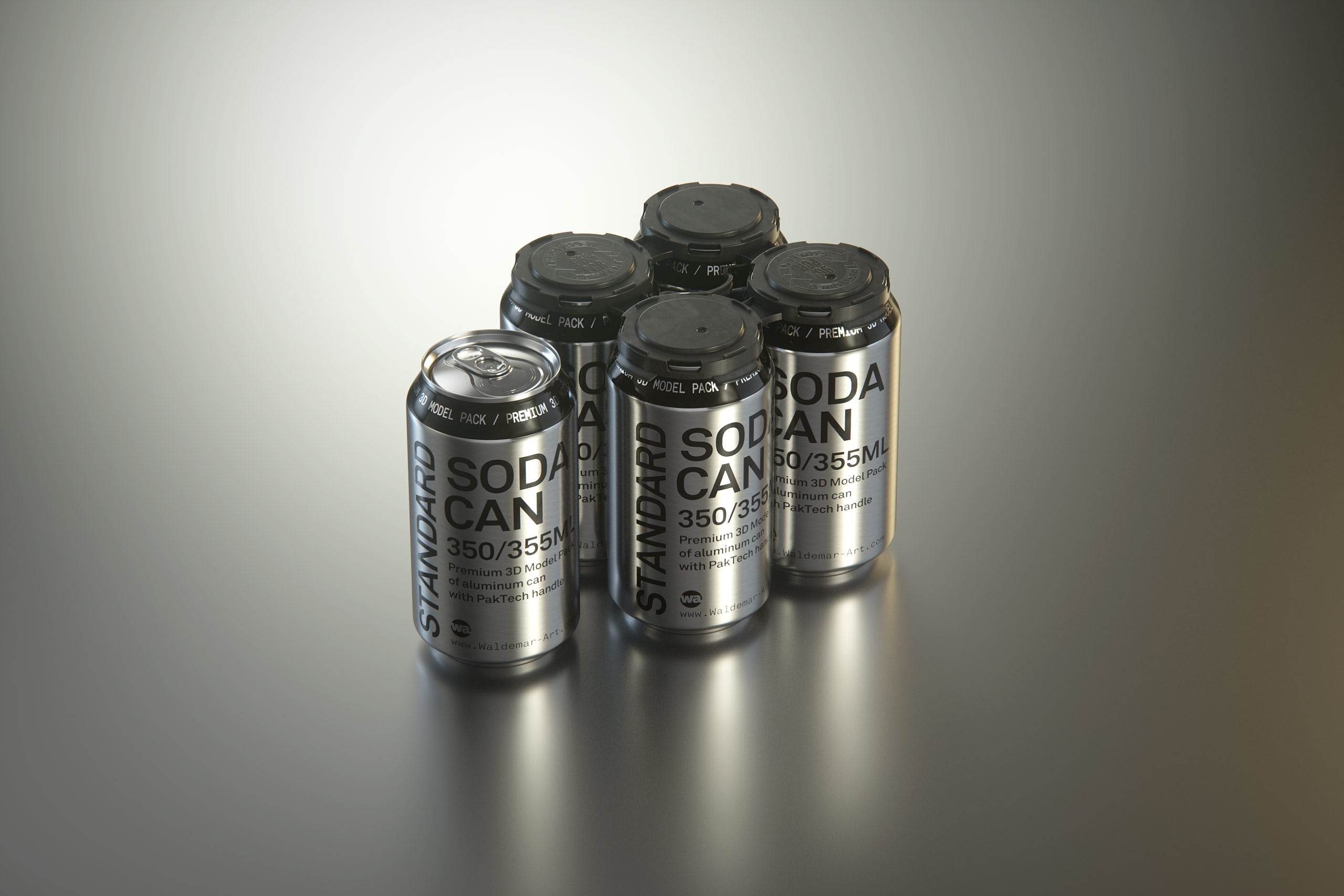 Rexam/Ball Metal Soda Can 350/355ml Premium packaging 3d model with ...