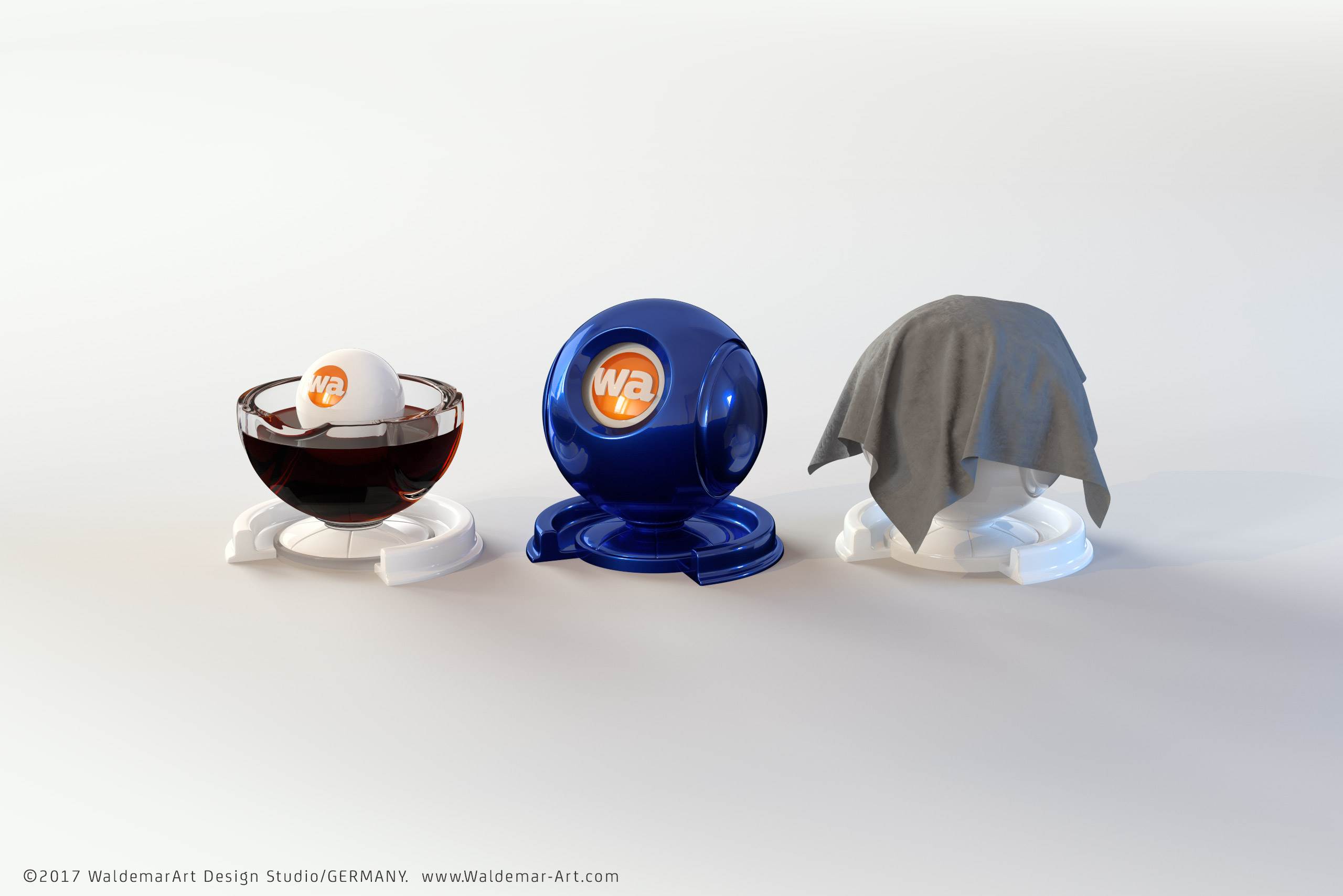 Free Shader Ball Set (For liquids, cloth and hard surfaces) / WA Design ...