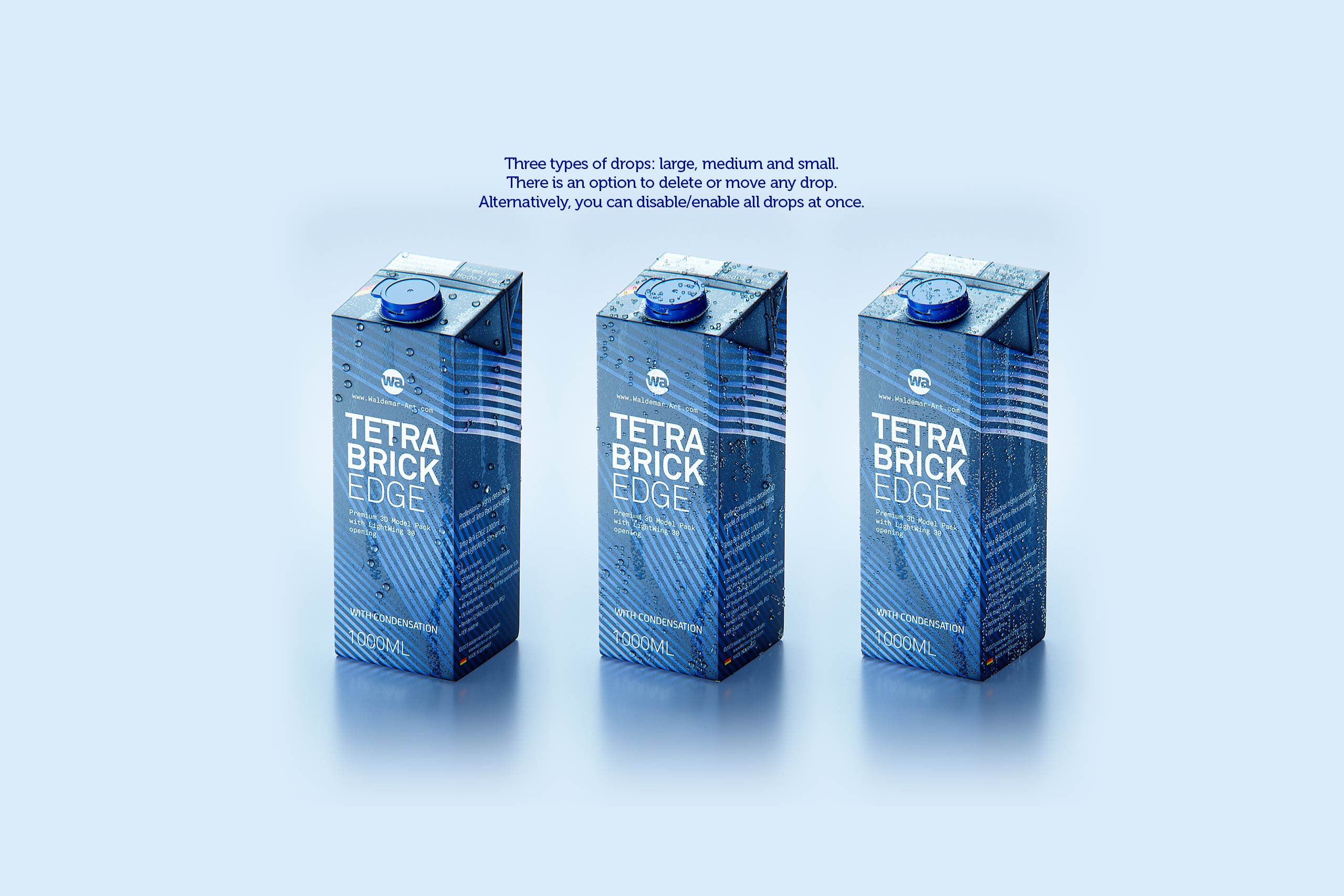 Tetra Brik Edge 1000ml with tethered cap LightWing30 and water ...