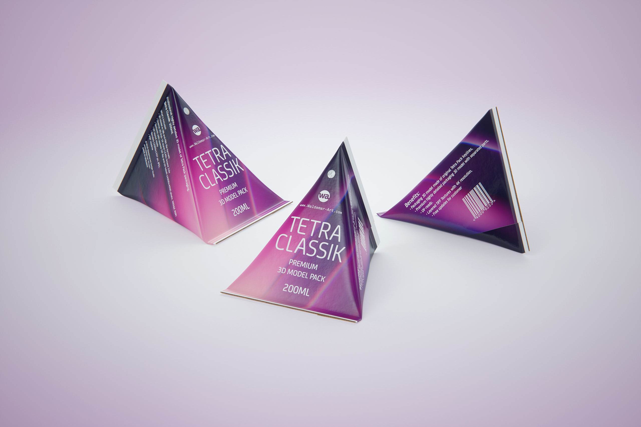 Tetra Pack Classic 200ml Professional packaging 3D model pak / WA ...