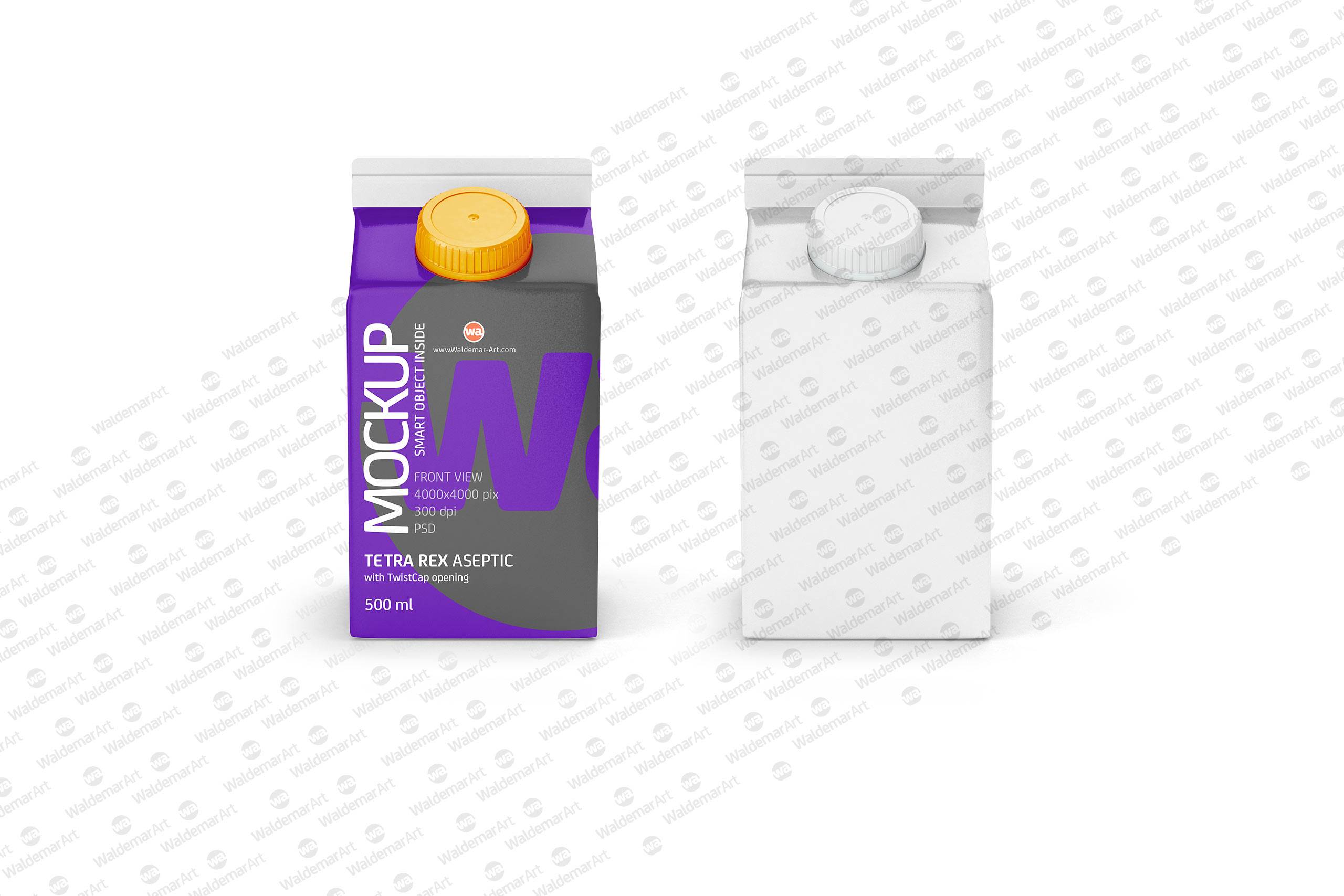 Package Mock-up of Tetra Pack Rex 500ml with TwistCap Front View / WA ...
