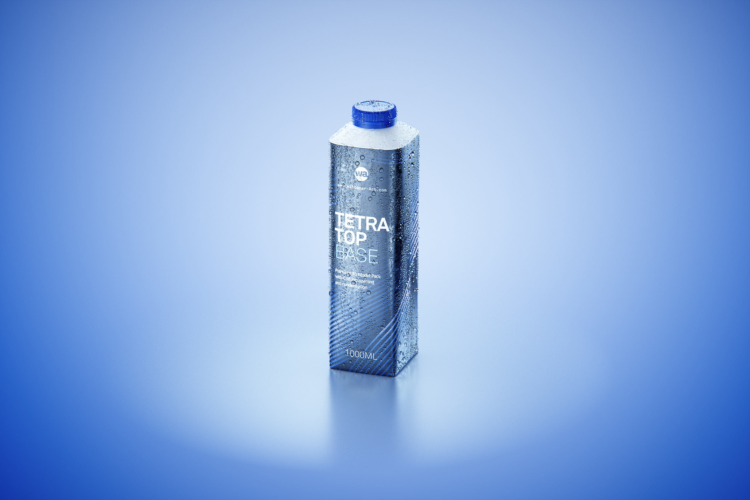 Tetra Top Base 1000ml with tethered cap C38 Pro and water condensation ...