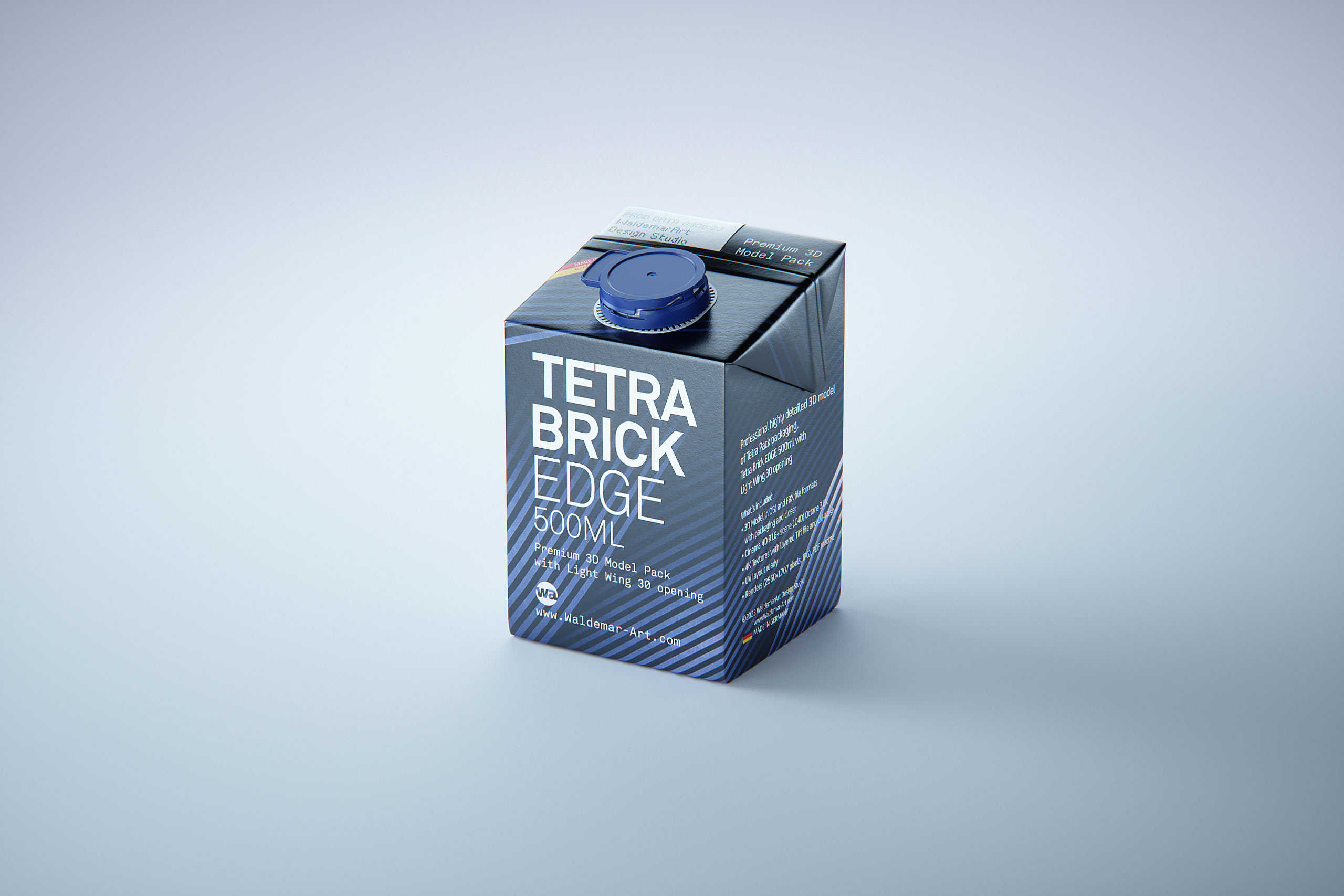 Tetra Brik Edge 500ml with LightWing 30 premium carton packaging 3D ...