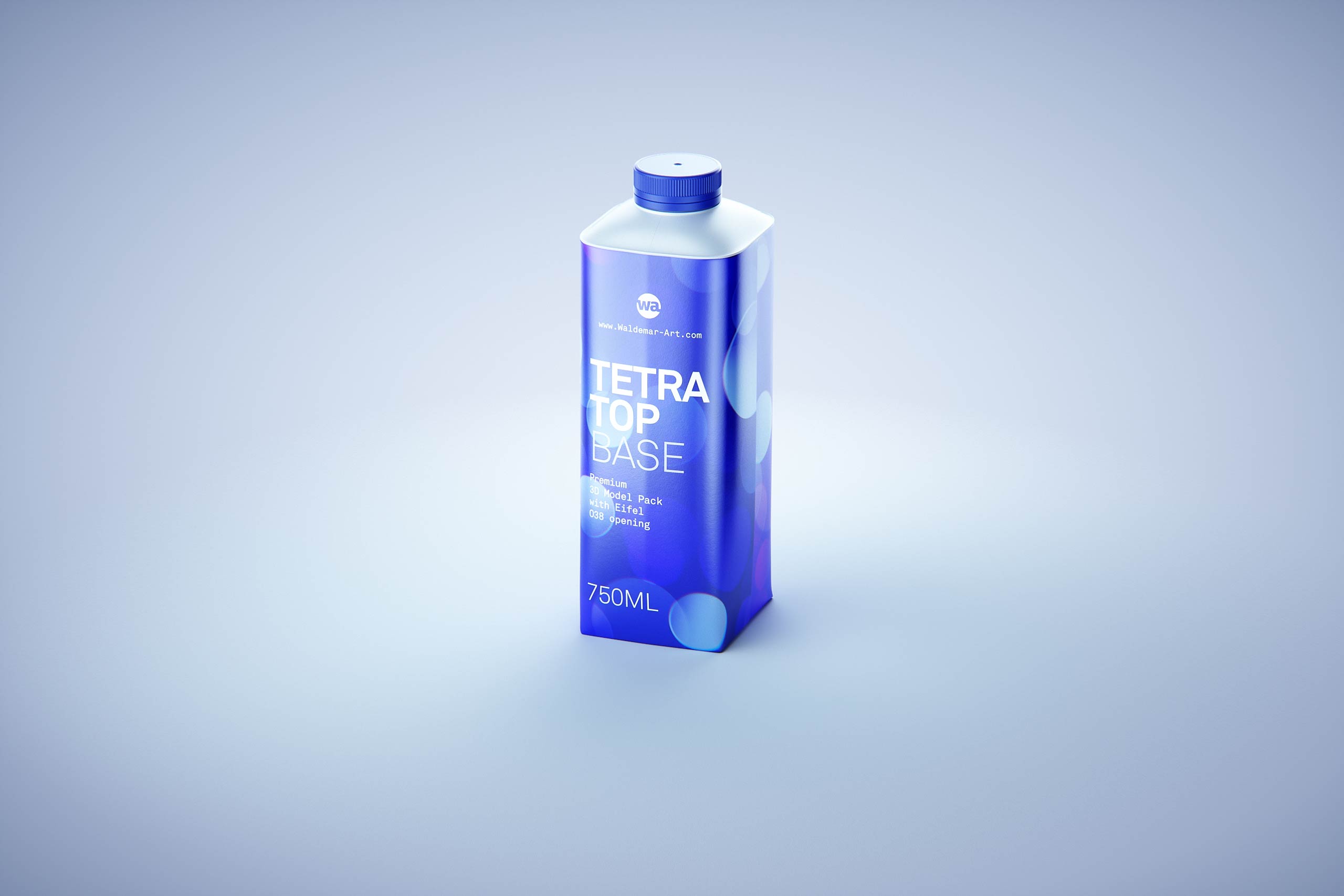 Packaging 3D model pak of Tetra Pack Top Base 750ml with Eifel-O38 / WA ...