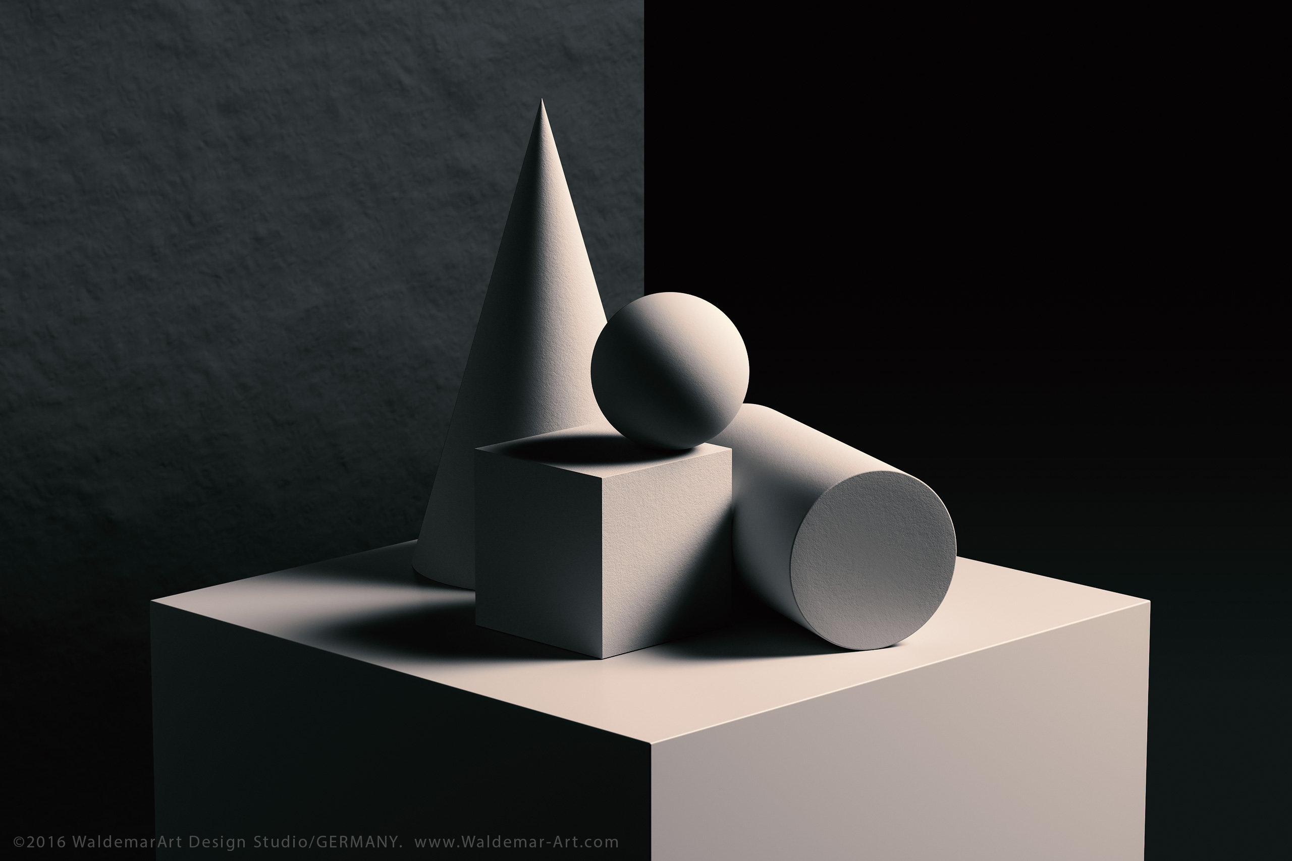 Academic Still Life. Octane Render / WA Design Studio