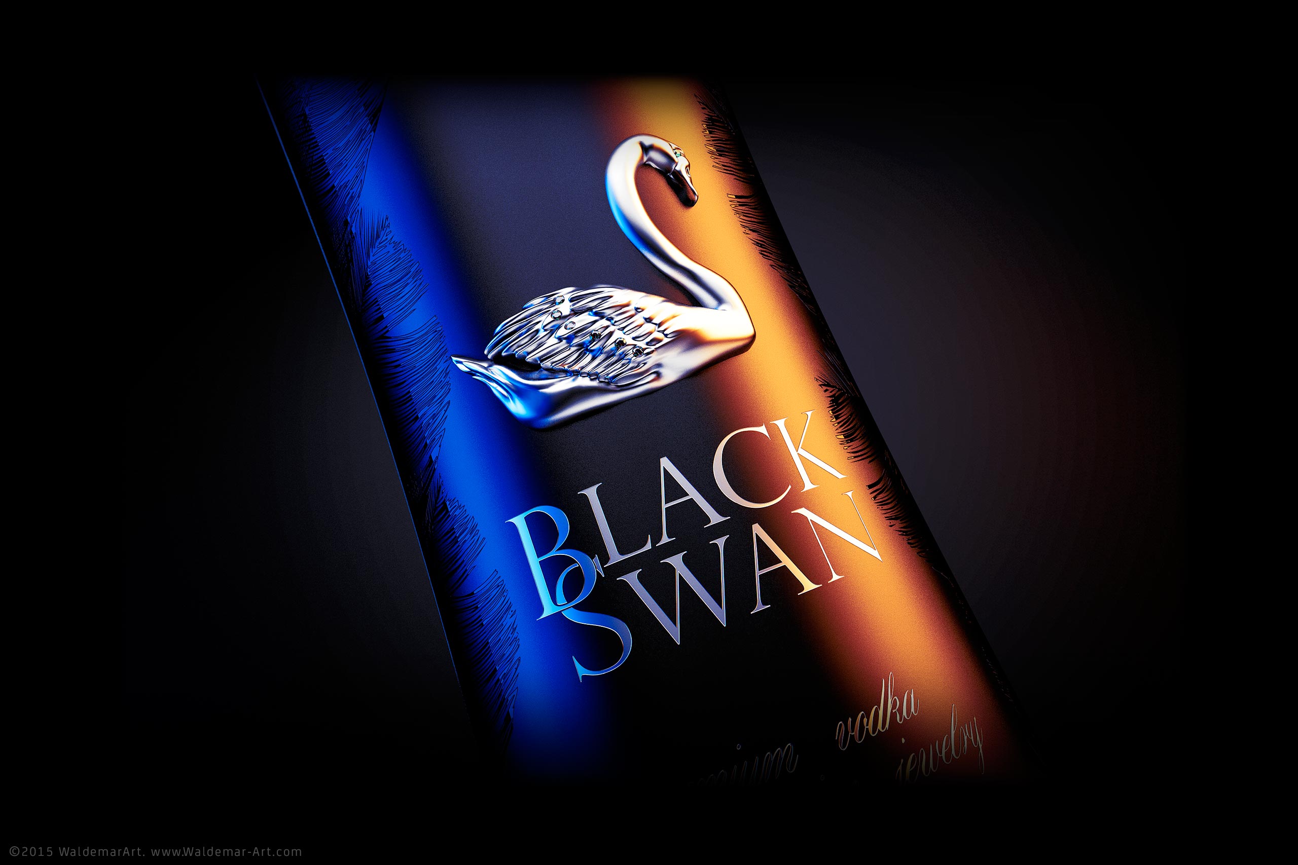 BLACKSWAN - Packaging design for a Premium Vodka / WA Design Studio