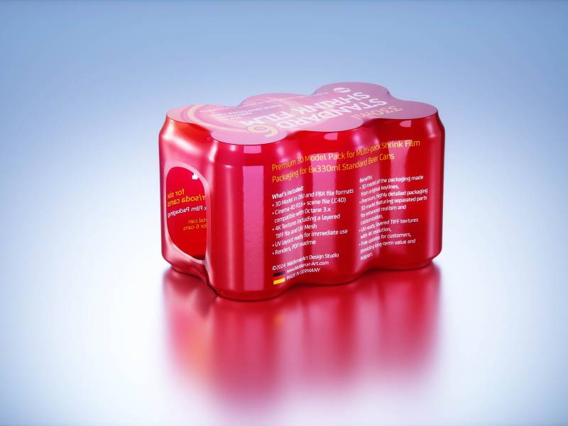 4 Sets of 6x330ml Standard Cans Each, Wrapped in Shrink Film and Packed ...