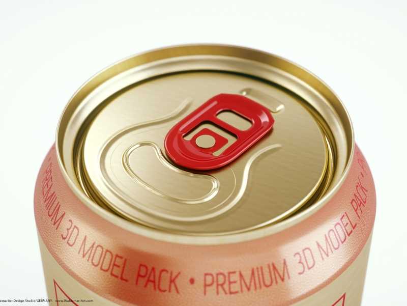 BALL (REXAM) Metal Standard Soda Can 330ml packaging 3D model / WA ...