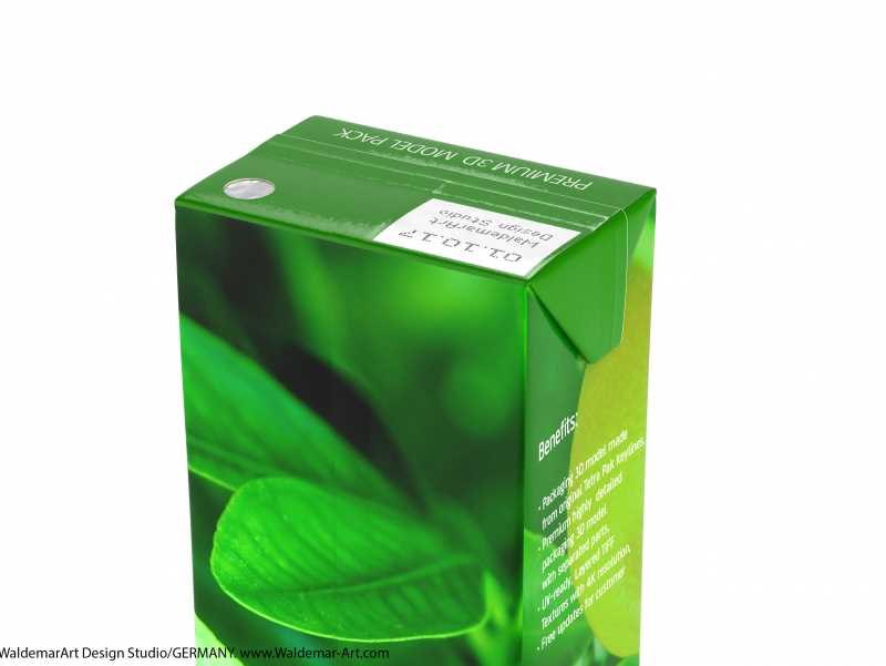 Tetra Pack Brick Slim 125ml with Pull Tab and a packaged straw ...