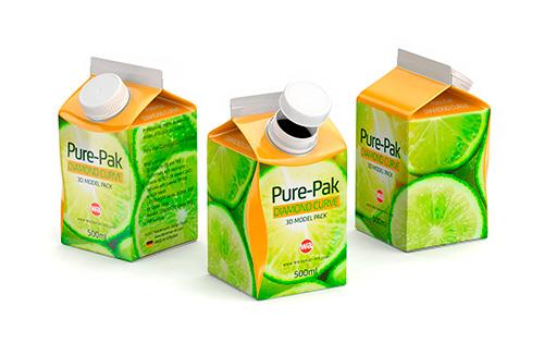 Tetra Pack Brik Slim 1000ml with Helicap23 Premium packaging 3D model ...